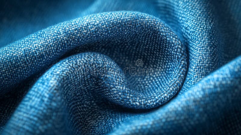 Blue Fabric Texture Swirled Soft Draped Material Stock Illustration ...