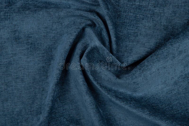 Blue Fabric Texture - Close-up of a Piece of Crushed and Twisted Brown ...