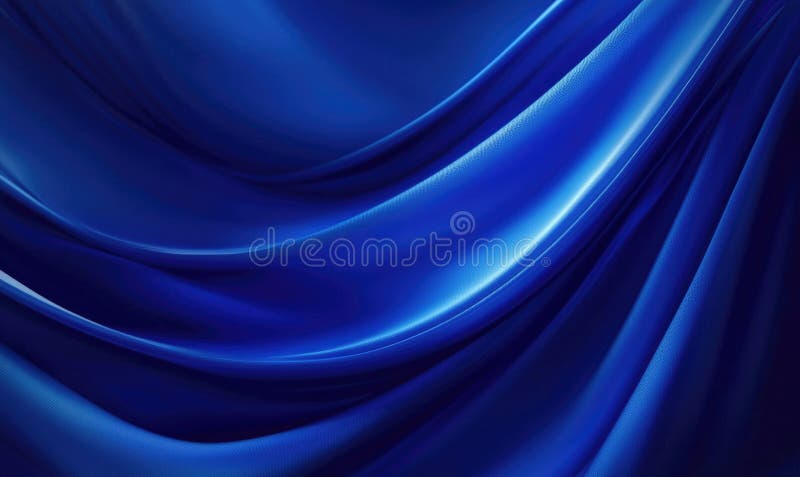 A Blue Fabric with a Wave Pattern Stock Illustration - Illustration of ...