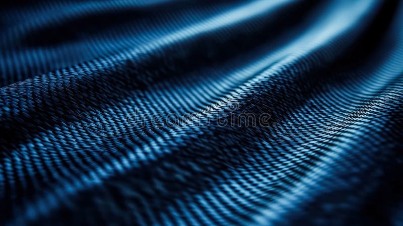 Blue Fabric with a Wave Pattern Stock Image - Image of backgrounds ...