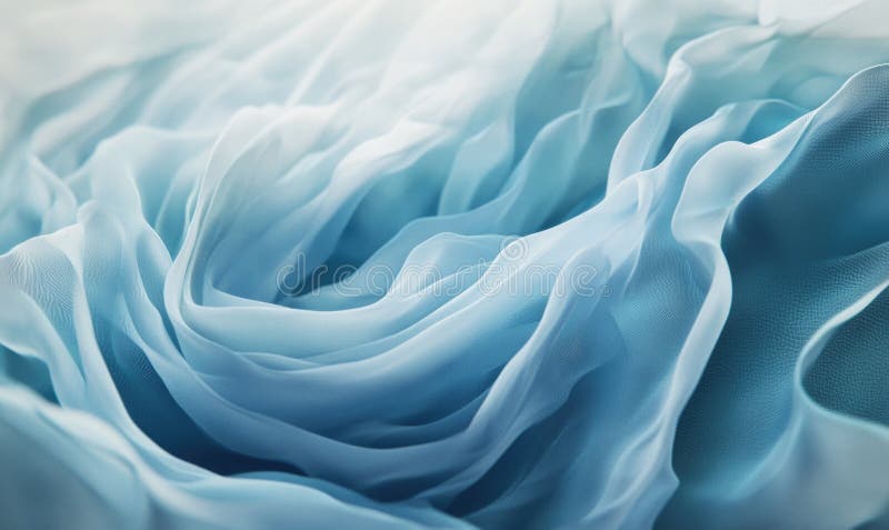 A Blue Fabric with a Wave Pattern Stock Illustration - Illustration of ...