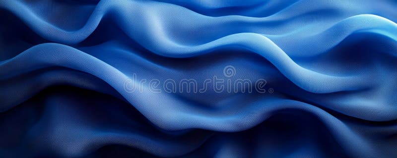 A Blue Fabric with a Wavy Texture Stock Image - Image of bright, wave ...