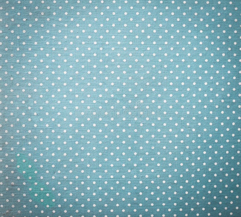 Blue Fabric and White Tiny Polka Dots Stock Image - Image of blue ...