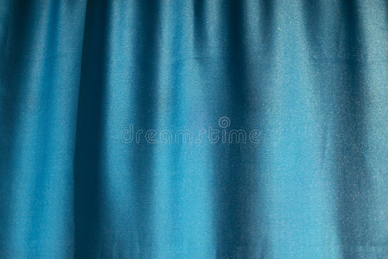 Blue Fabric on Window. Curtain in Light Stock Image - Image of bright ...
