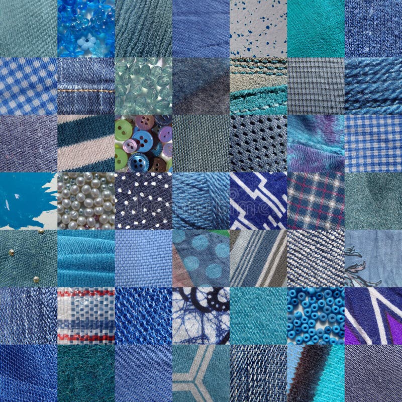 BLUE Fabrics & Other Materials Patchwork - 49 Pictures Stock Photo ...