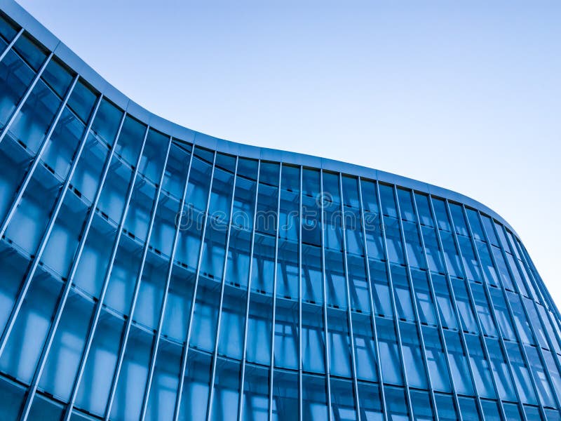 Blue facade stock image. Image of architecture, modern - 96929793
