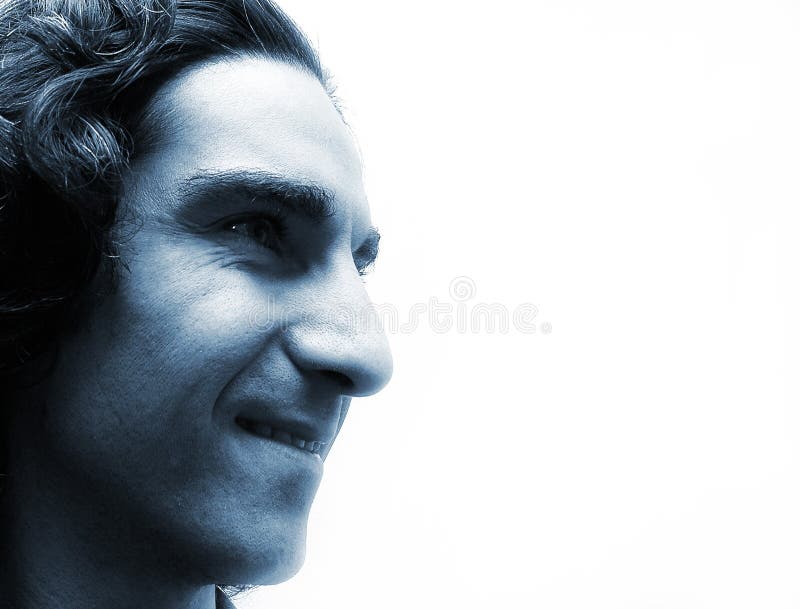 Face in blue-2 stock photo. Image of success, nose, blue - 29764