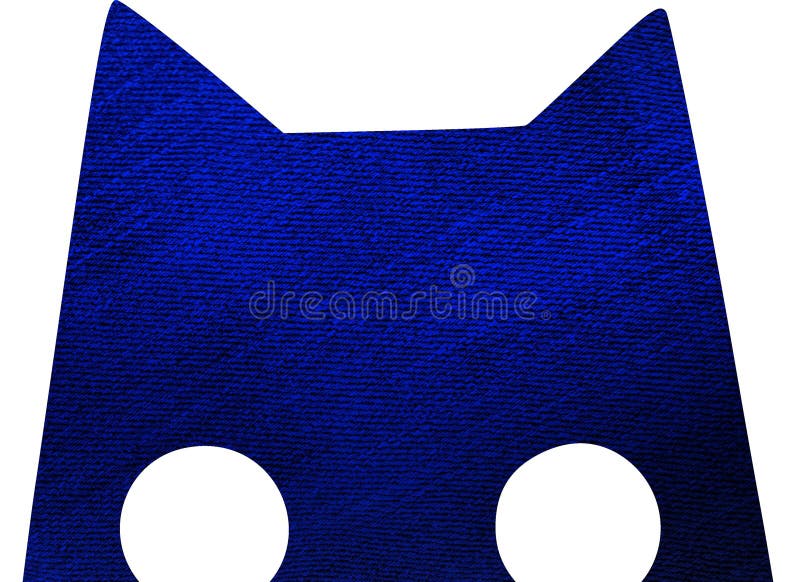 Blue Face Cartoon on White Background Stock Illustration - Illustration ...
