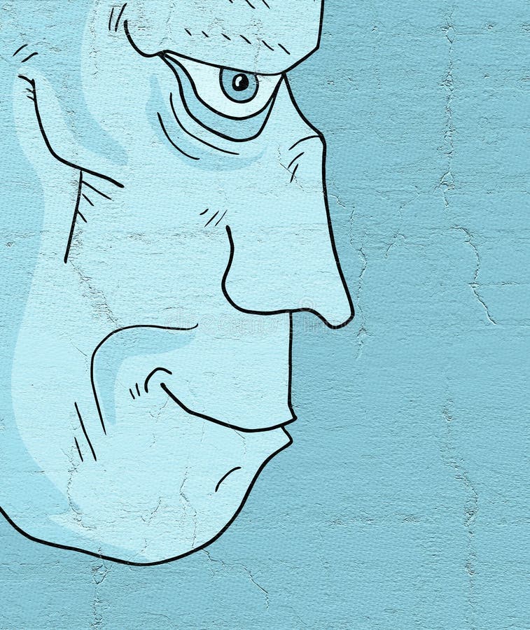 Blue face stock illustration. Illustration of reflect - 76658226