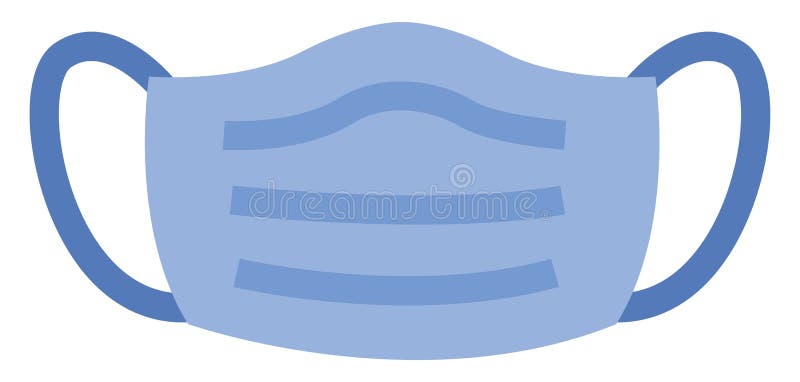 Blue Face mask, icon stock vector. Illustration of white - 260376382