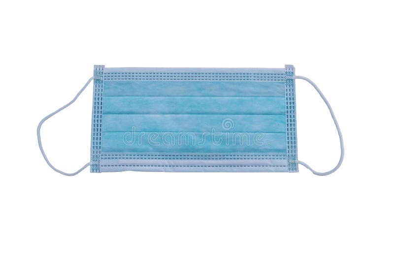 Blue Face Mask on a White Surface - the Concept of Coronavirus or Covid ...