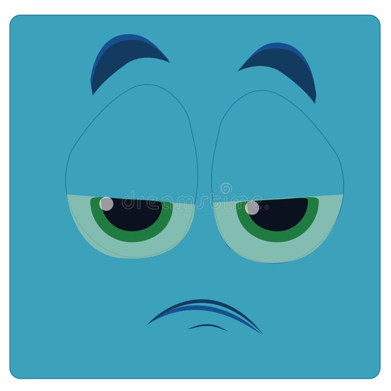 Blue face stock vector. Illustration of pure, eyebrows - 35955828