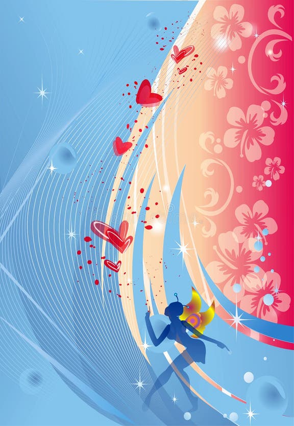 Blue fairy, stock illustration. Illustration of background - 35373492