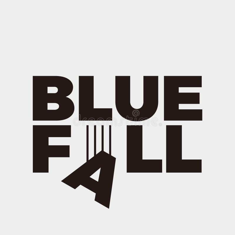 Blue Fall Poster stock vector. Illustration of defund - 221069097