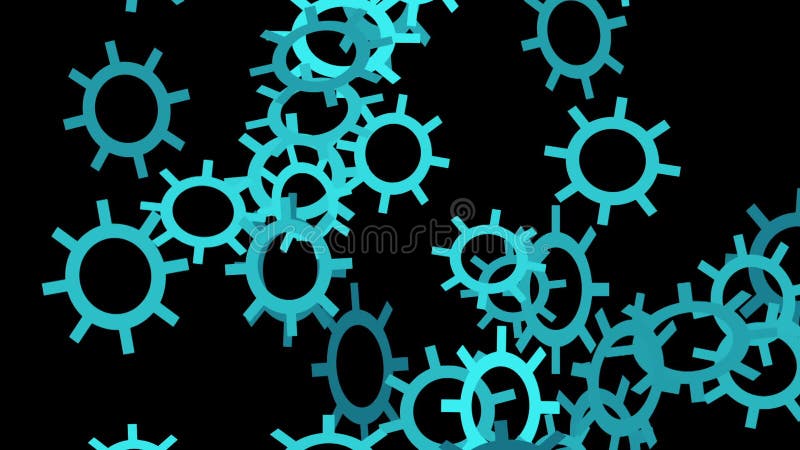 Falling Gears Motion Graphics with Green Screen Background Stock Video ...