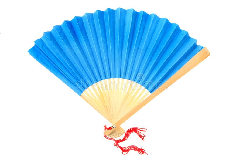Blue fan stock image. Image of blue, paper, open, bamboo - 25142091