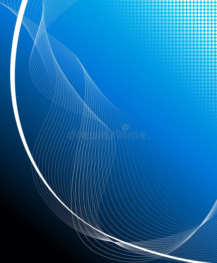 Blue Fantasy Background Composition Stock Vector - Illustration of ...