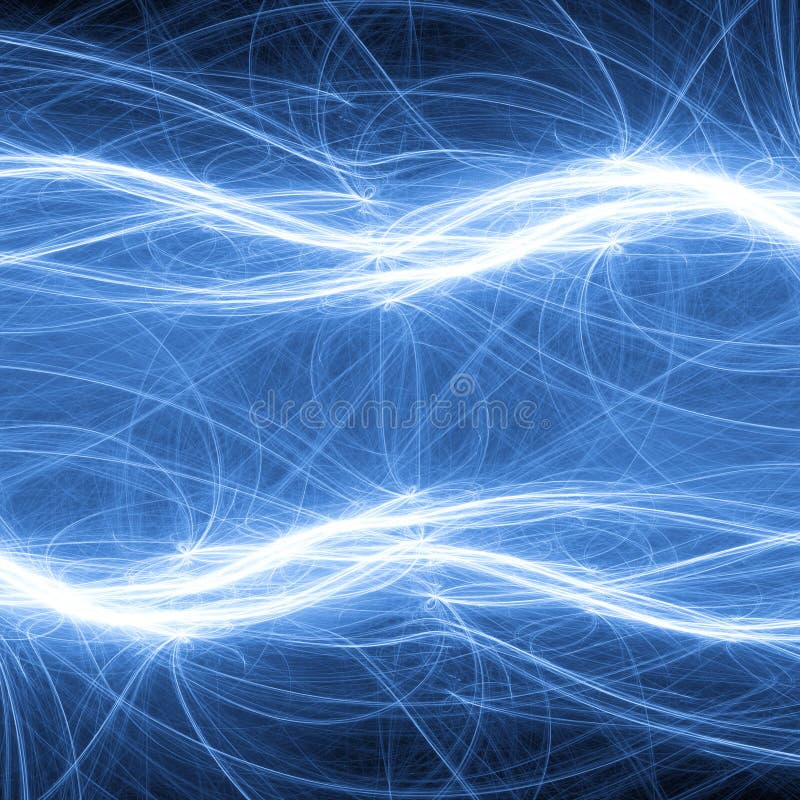 Blue Fantasy Fractal Lightning Stock Illustration - Illustration of ...