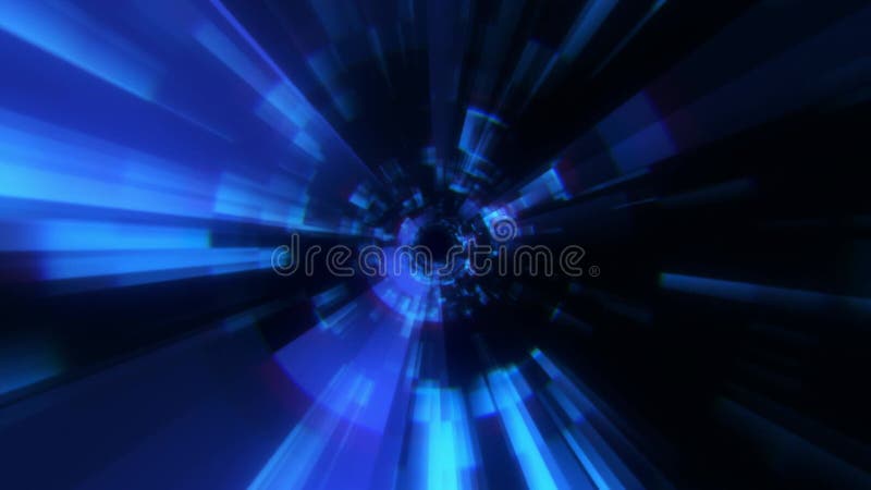 Blue Fast Speed Techno Tunnel - Loop Sci-Fi Abstract Background Stock ...