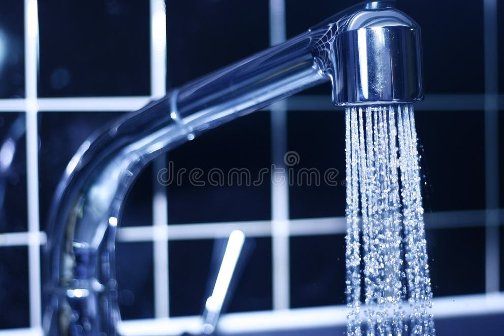 Blue faucet stock photo. Image of macro, shiny, clean - 7410908