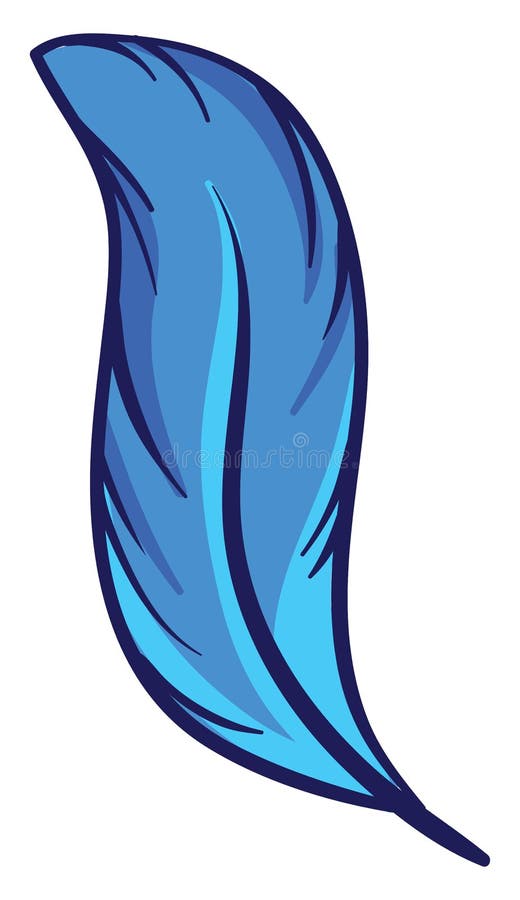 A Blue Feather, Vector or Color Illustration Stock Vector ...