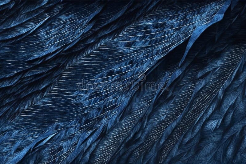 Blue Feather-like Texture or Pattern Background, Generative AI Stock ...