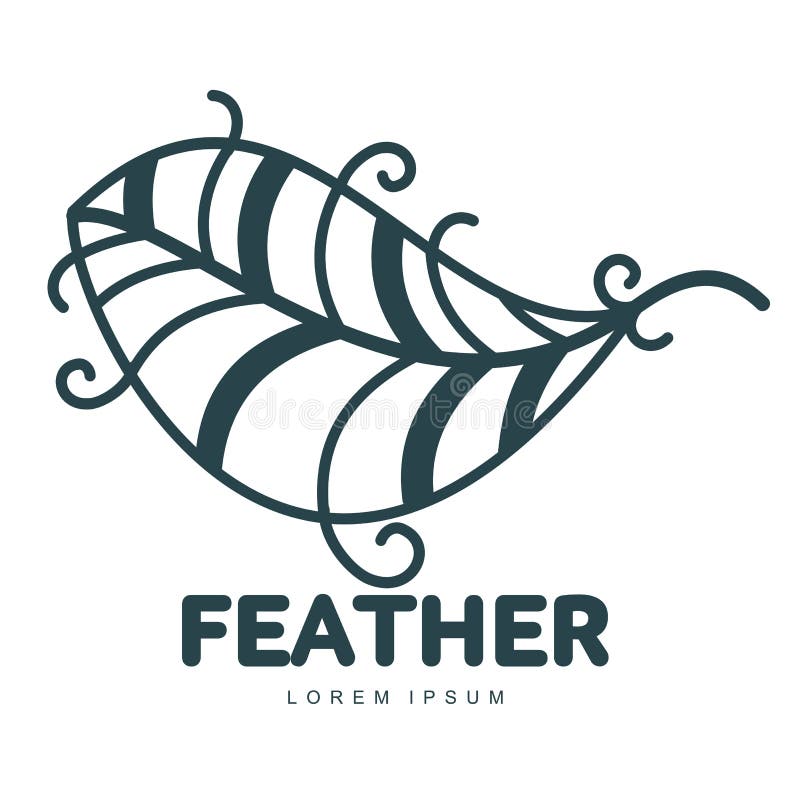 Feather logo template stock illustration. Illustration of concept ...