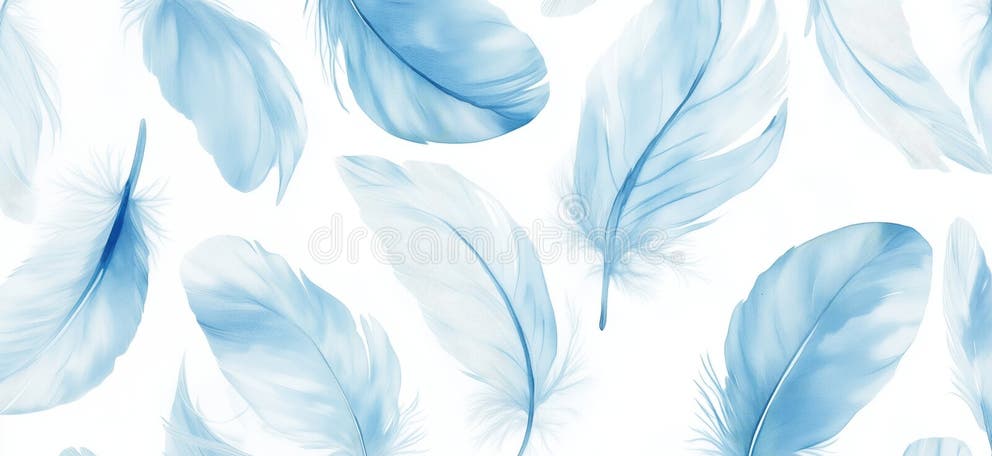 Blue Feather Pattern Design for Backgrounds and Textiles Stock Image ...