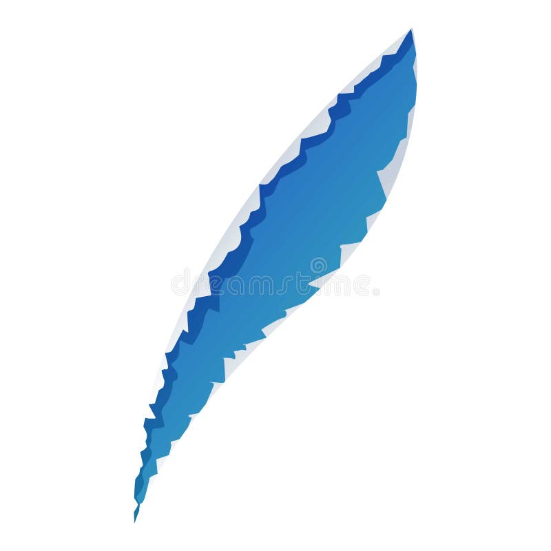 Blue Feather Pen Writing Instrument Creativity Stock Vector ...