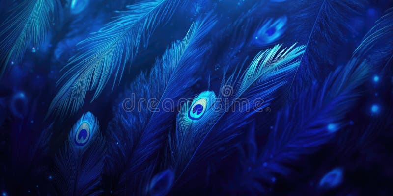 Blue Feathers with Depth: Layered Blue Feathers Create a Sense of Depth ...