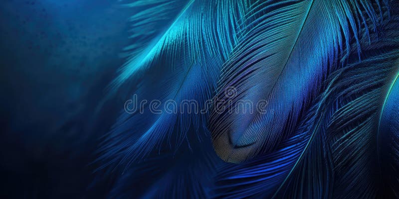 Blue Feathers with Depth: Layered Blue Feathers Create a Sense of Depth ...