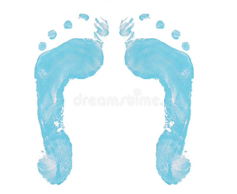 Blue Feet Prints stock illustration. Illustration of creativity - 108402746