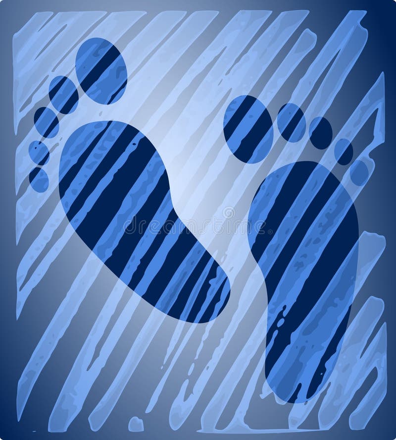 Blue Feet - Reflection, Abstract Image Stock Illustration ...