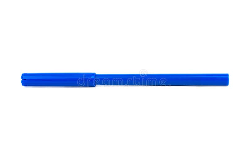 Blue felt pen stock photo. Image of blue, background - 100054068