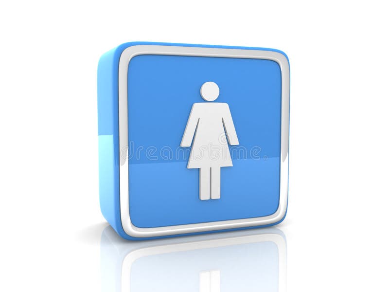 Blue female icon stock illustration. Illustration of public - 29146664