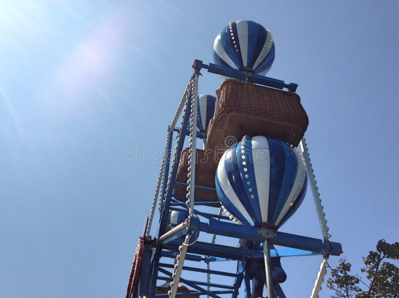 Blue Ferris Wheel stock photo. Image of blue, wheel - 123866040