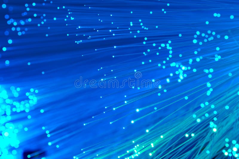 Blue Fiber Optics Closeup stock photo. Image of network - 97459280