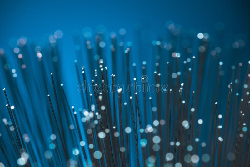 Blue Fiber Optics Texture Background Stock Image - Image of glowing ...