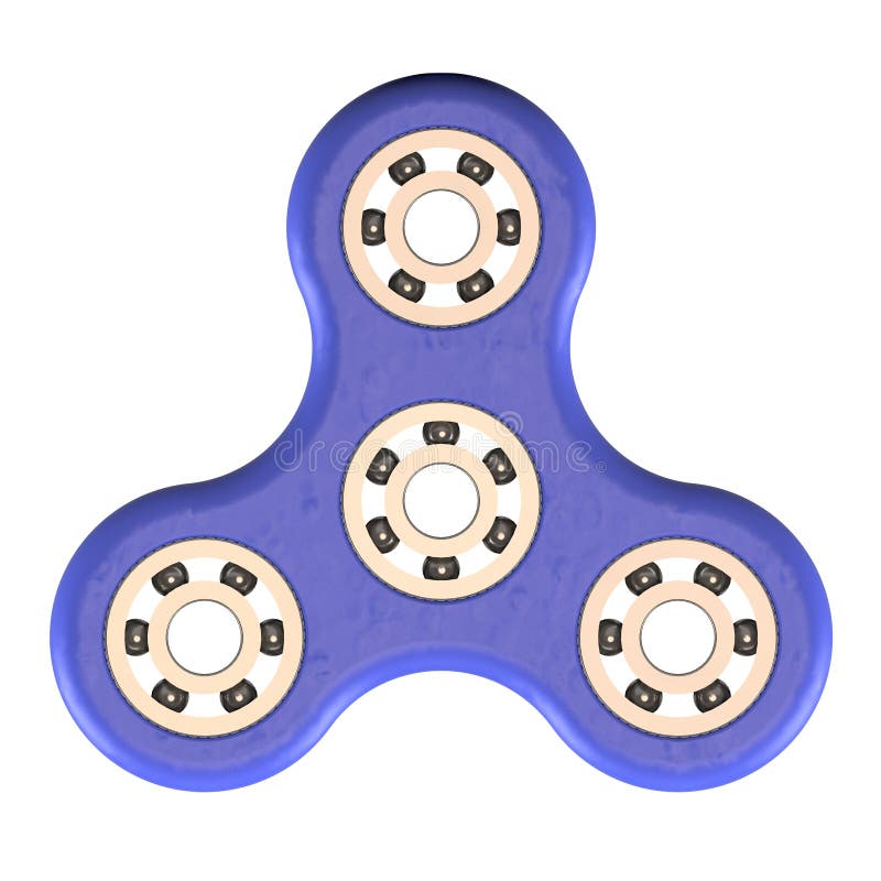 Blue Fidget Spinner - 3D Illustration Render Modern Stock Illustration ...