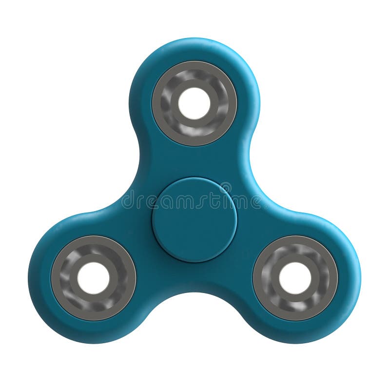 Blue Fidget Spinner - 3D Illustration Render Modern Stock Illustration ...