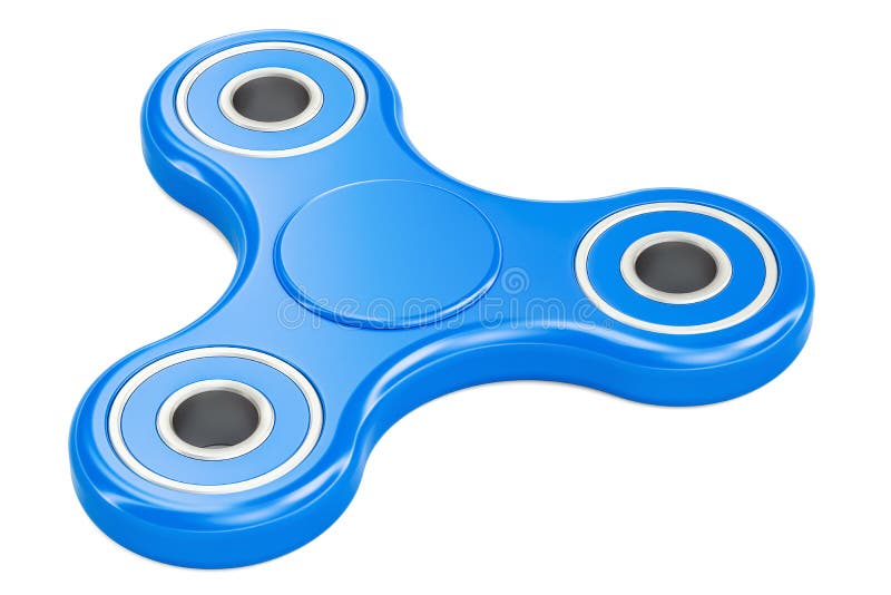Blue Fidget Spinner - 3D Illustration Render Modern Stock Illustration ...