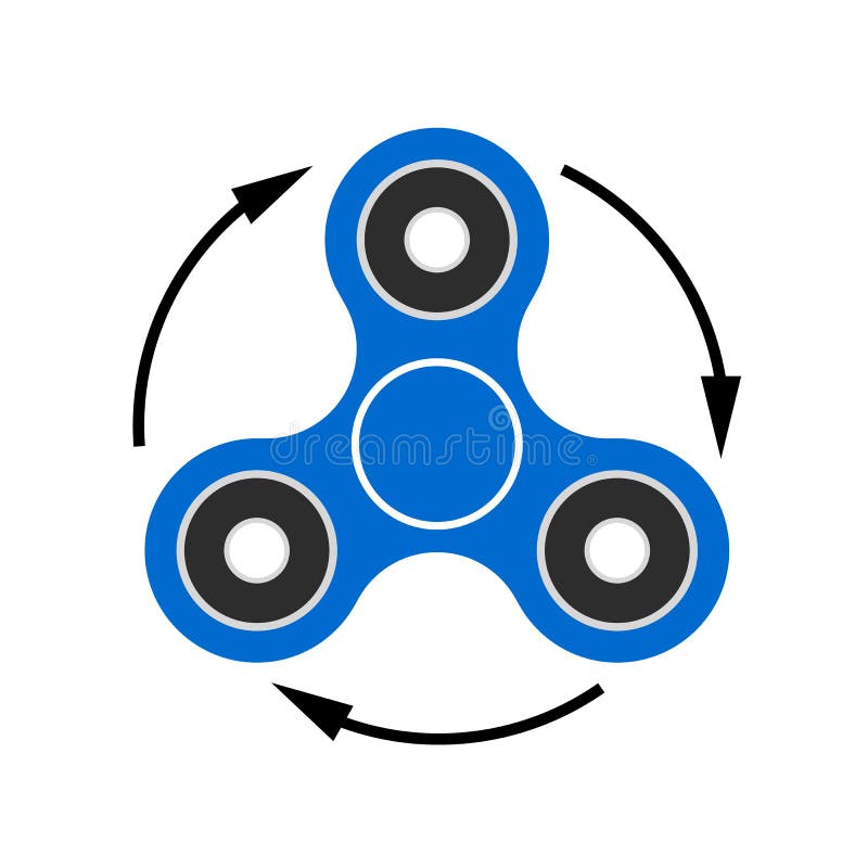 Blue Fidget Spinner - 3D Illustration Render Modern Stock Illustration ...