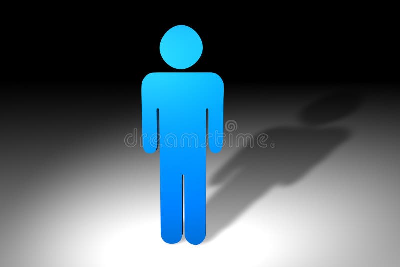 Blue figure stock illustration. Illustration of cutout, shadow - 82188