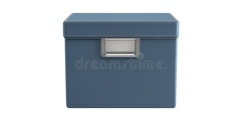 Blue File Box 3D Isolated on Transparent Background Stock Photo - Image ...