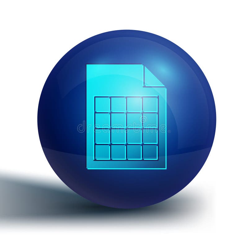 Blue File Document Icon Isolated on Blue Background. Checklist Icon ...