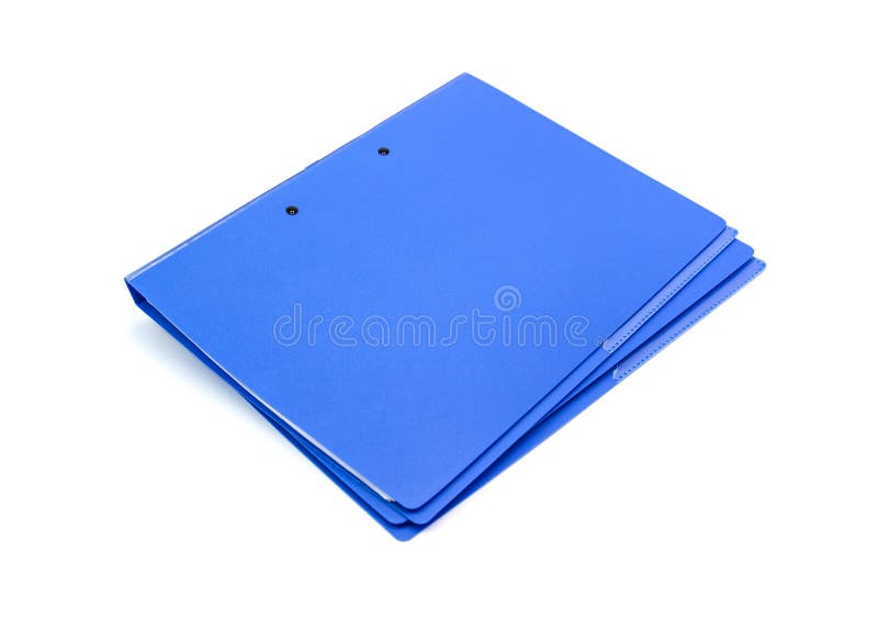 Blue File Folder with Documents and Documents Stock Image - Image of ...