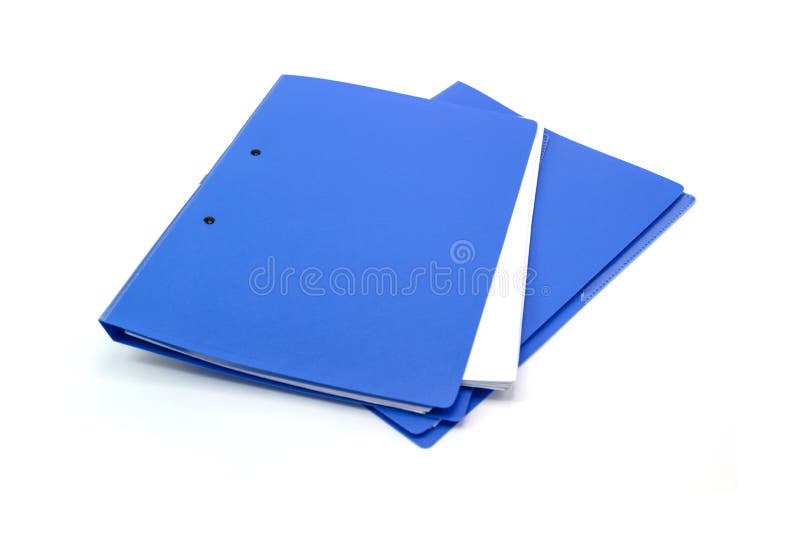 Blue File Folder with Documents and Documents Stock Image - Image of ...