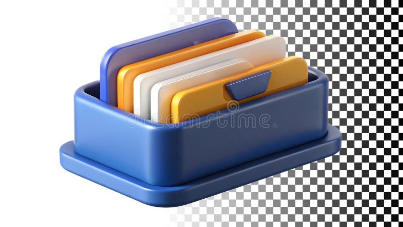 Blue File Folder Organizer Showcasing Office Supply and Document ...