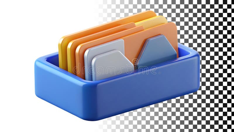 Blue File Folder Organizer Showcasing Office Supply and Document ...