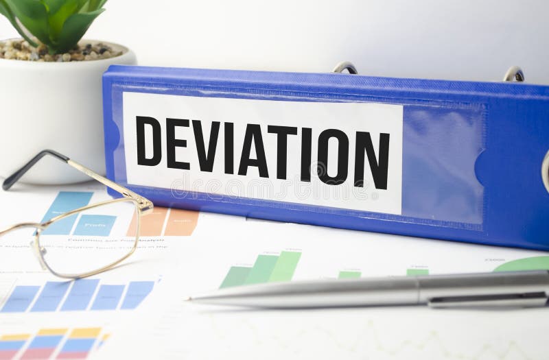 Blue File Folder with Words Take Deviation. Business Concept Stock ...
